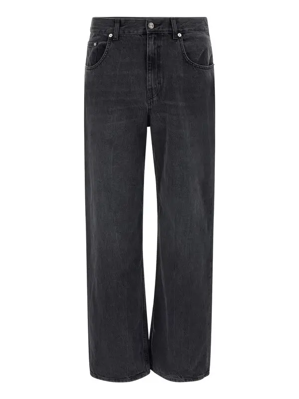 Séfr Cotton Denim 5-pocket Jeans - Black
