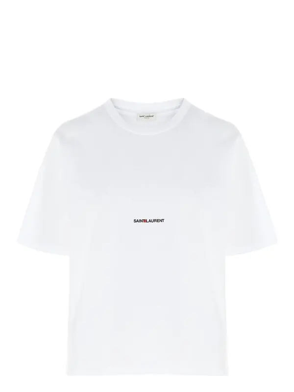 Saint Laurent Rive Gauche Cotton T-shirt - White