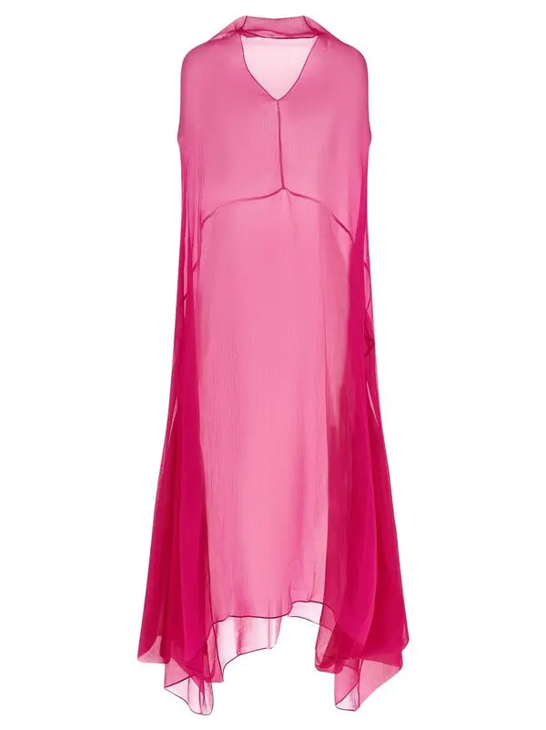 Dries Van Noten Ducy Midi Dress - Fuchsia