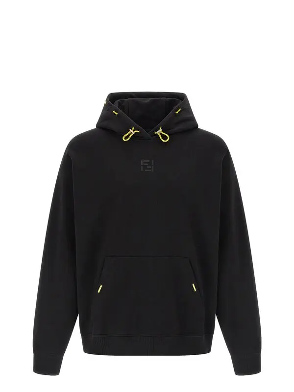 Fendi Cotton Hooded Sweatshirt - Black