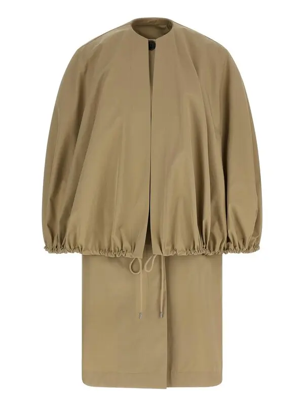 TOTEME Detachable Cape Coat Jacket - Beige