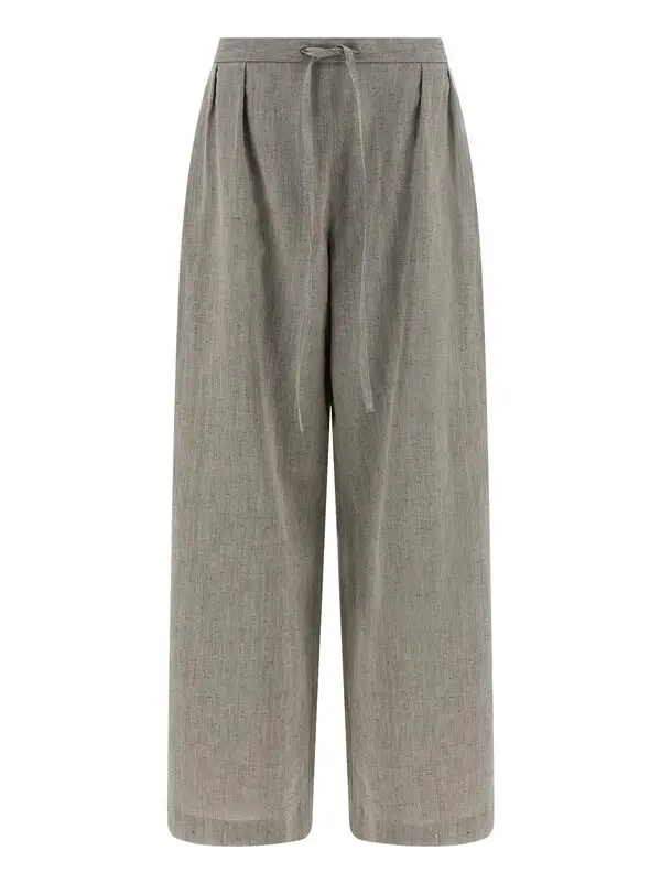 Loulou De Saison Clark Mélange Trousers - Gray