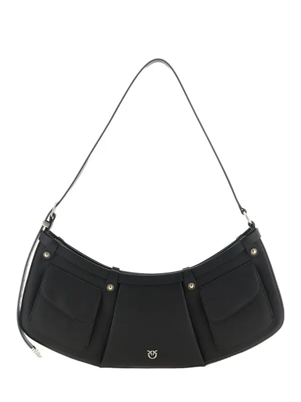 Pinko Pocket Body Large Shoulder Bag - Black