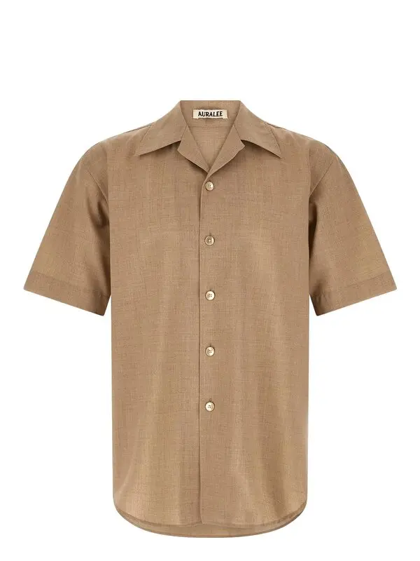 Auralee Summer Twist' Shirt - Beige