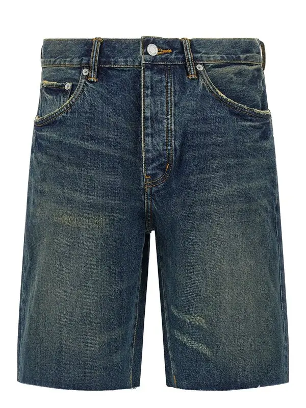 PURPLE BRAND P059 Vintage Mid Bermuda Shorts - Blue