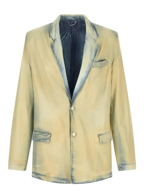 DIESEL® D-nivale-fsi Lyocell Denim Blazer - Beige