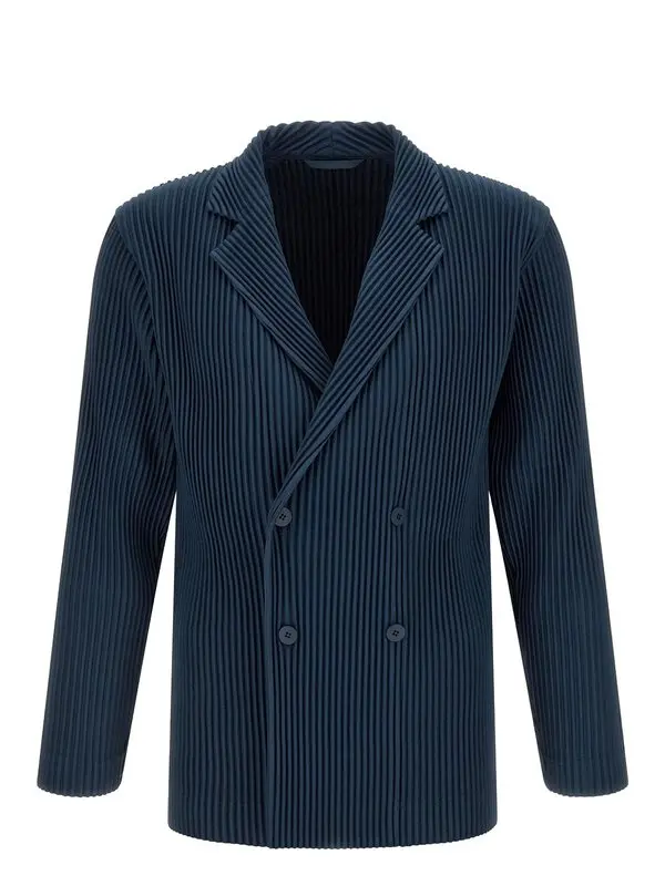 Issey Miyake Tailored Pleats 1' Blazer - Blue