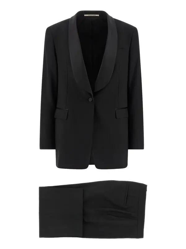 Tagliatore Clarita' Tuxedo Dress - Black