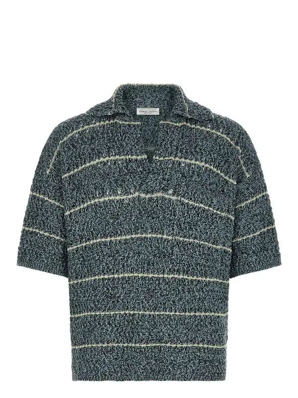ROBERTO COLLINA Mouliné Polo Shirt - Multi
