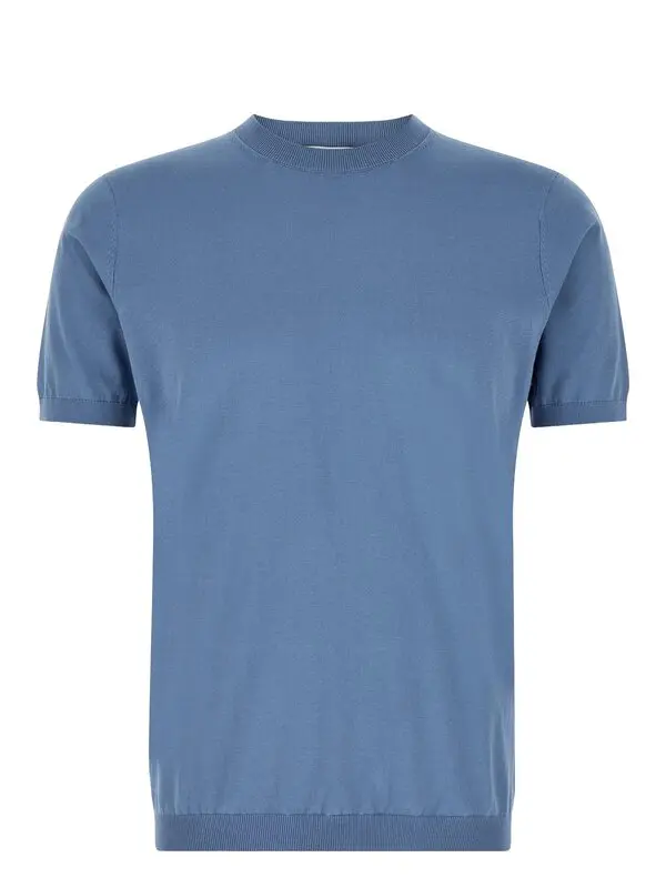 RIVIERA PROJECT Linen Cotton Sweater - Light Blue