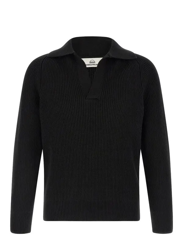 RIVIERA PROJECT Polo Sweater - Black