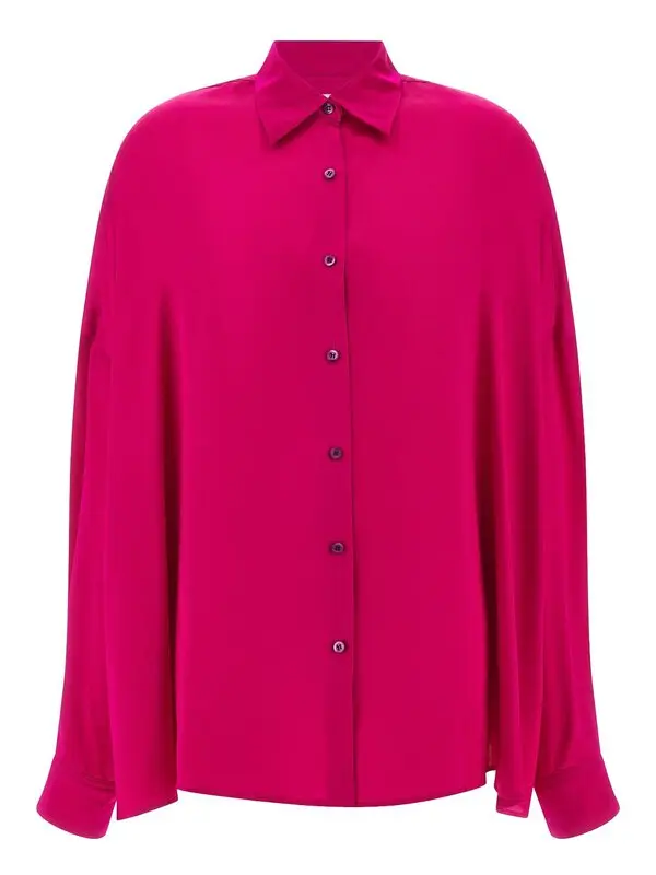 Dries Van Noten Casia Silk Shirt - Fuchsia