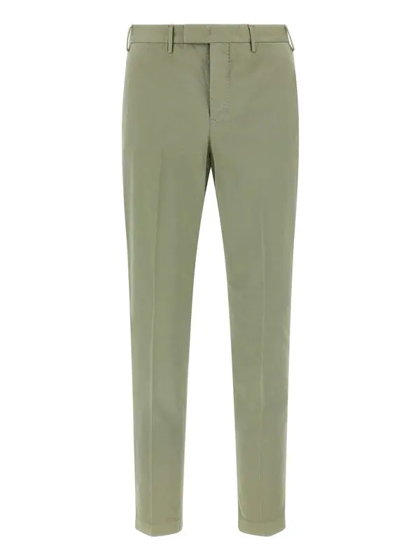 PT TORINO Master Stretch Cotton Gabardine Trousers - Green