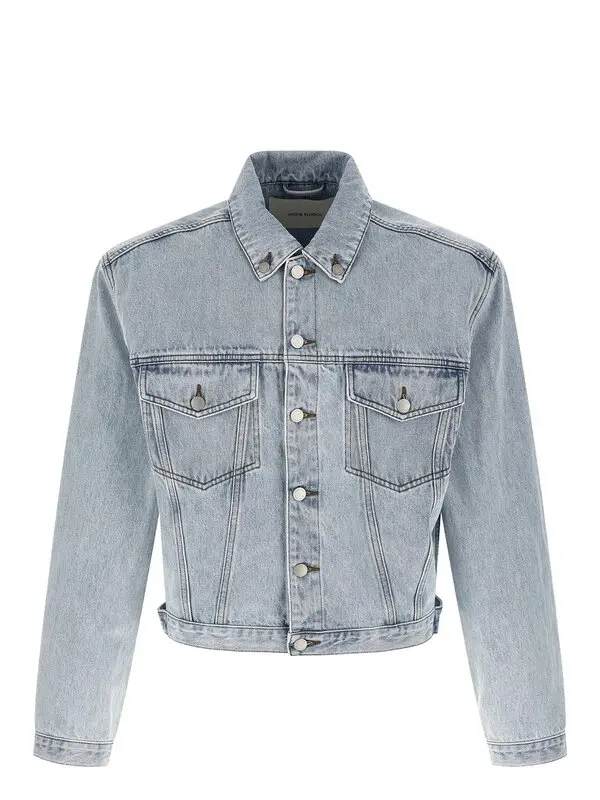 ENTIRE STUDIOS Shrunken Denim' Jacket - Light Blue