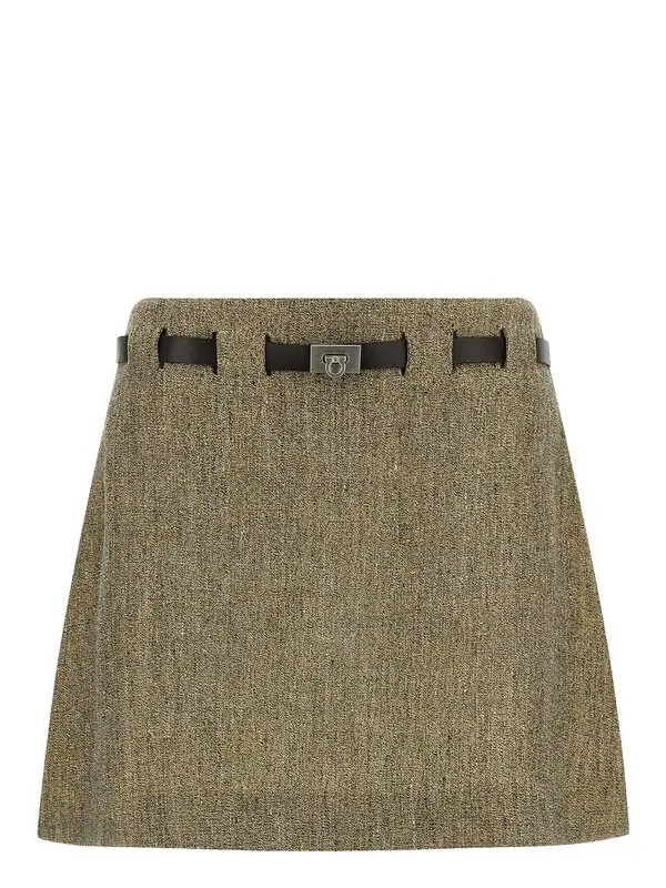 FERRAGAMO Gancini Belt Skirt - Multi