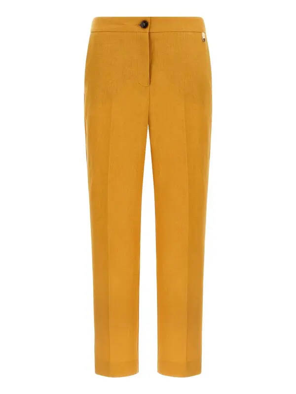 Herno Linen Trousers - Orange