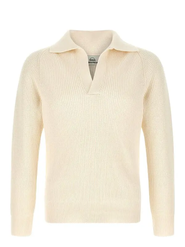 RIVIERA PROJECT Polo Sweater - White