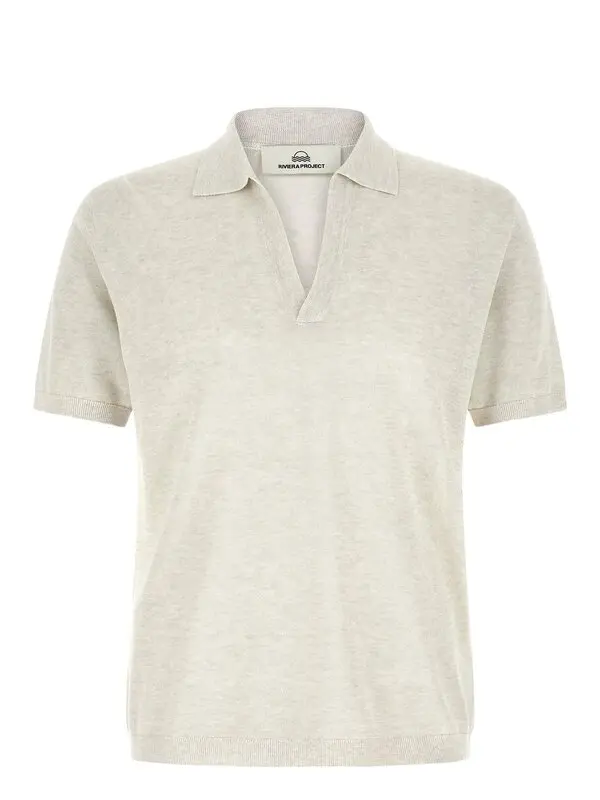 RIVIERA PROJECT Open Collar Polo Shirt - Gray