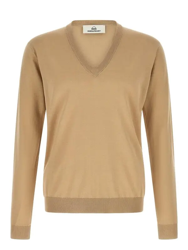 RIVIERA PROJECT Cotton And Silk Sweater - Beige