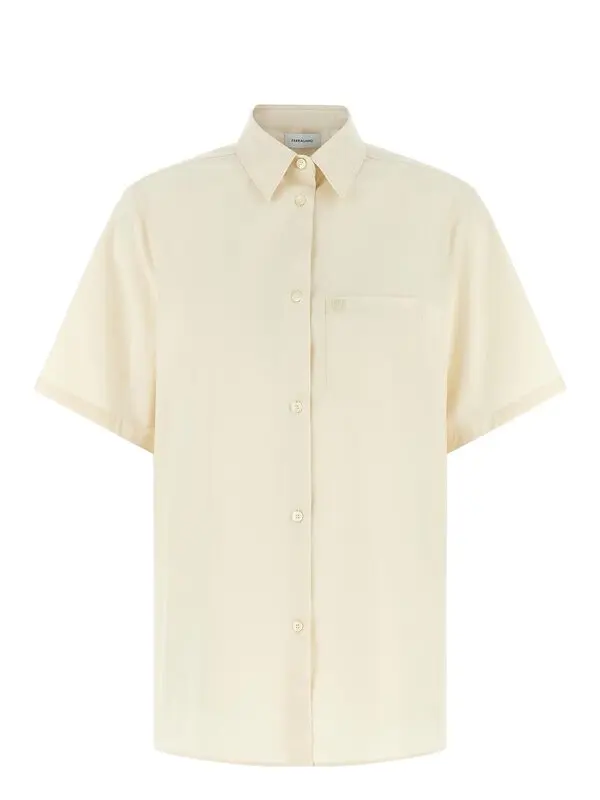 FERRAGAMO Gancini Shirt - Beige