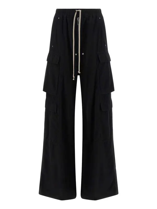 Rick Owens Double Cargo Jumbo Bela Trousers - Black