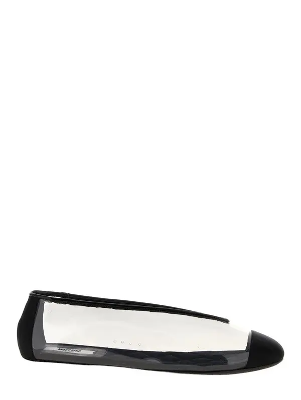 Moschino Pvc Ballet Flats - Black