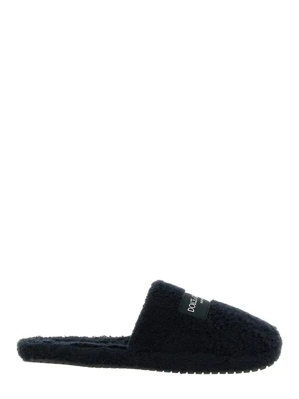 Dolce & Gabbana Dg Hotel Terry Slippers - Black