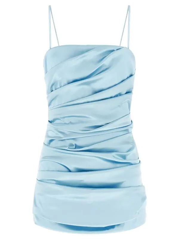 Dolce & Gabbana Stretch Satin Dress - Light Blue