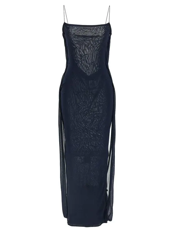 Jacquemus La Robe Maille Plumetis Dress - Blue