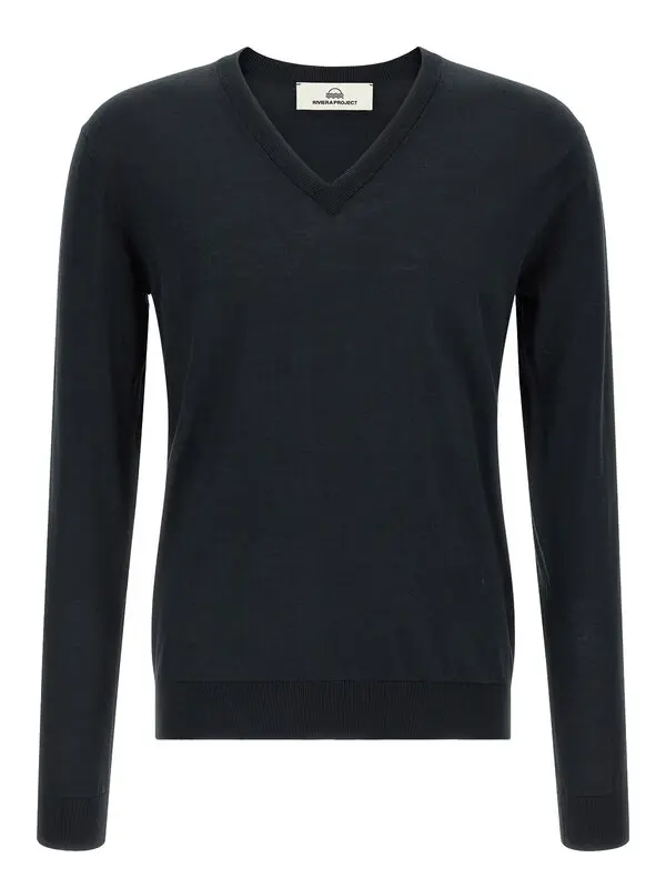 RIVIERA PROJECT Cotton And Silk Sweater - Blue