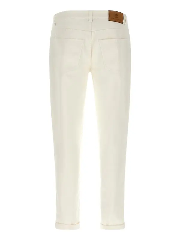 Brunello Cucinelli Traditional Fit Denim Jeans - White