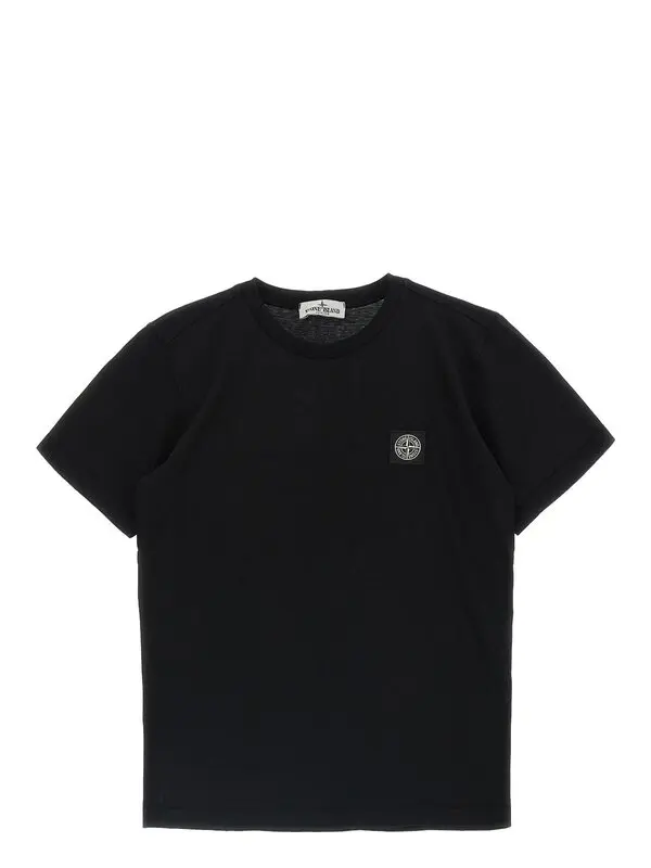 Stone Island Compass' Logo T-shirt - Black