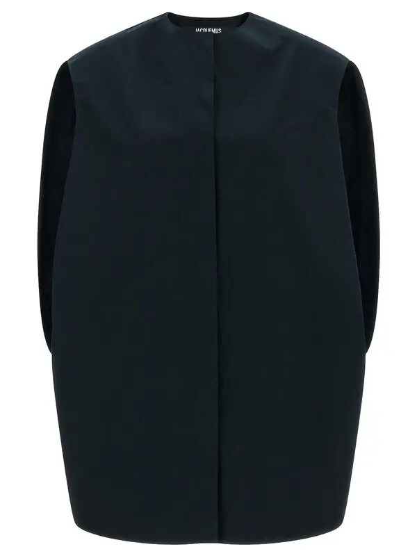 Jacquemus La Robe Berlingot Cotton Poplin Mini Dress - Blue