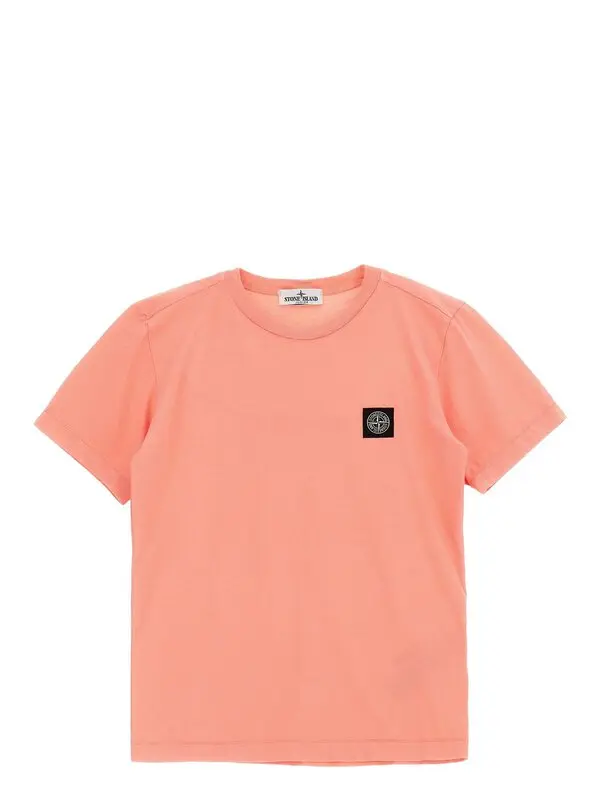 Stone Island Compass' Logo T-shirt - Pink