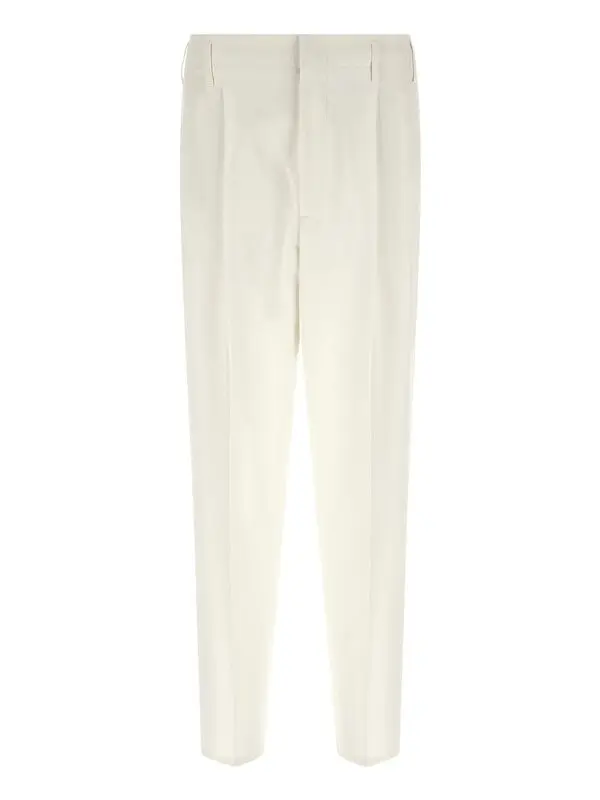 Brunello Cucinelli Cotton Trousers - White