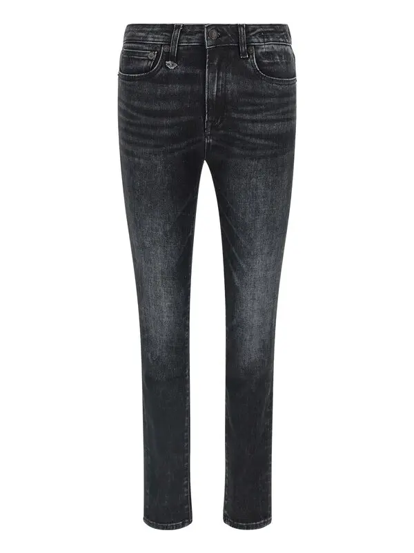 R13 Alison Stretch Cotton Denim Jeans - Black