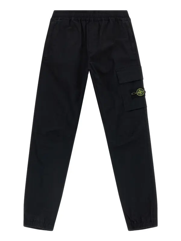 Stone Island Stretch Cotton Cargo Trousers - Blue