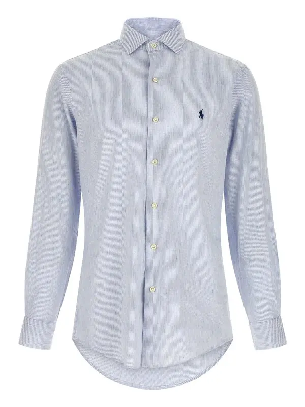 Polo Ralph Lauren Linen Cotton Shirt - Light Blue