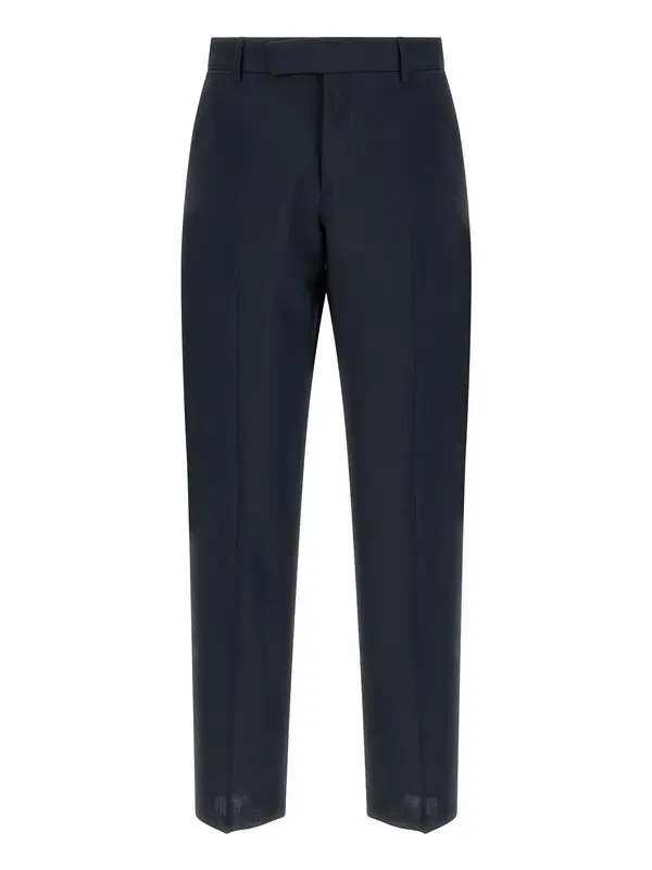 Fendi Wool Canvas Tailored Trousers - Blue