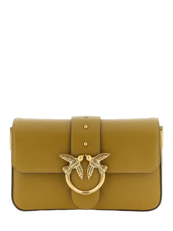 Pinko Mini Love Slouchy' Shoulder Bag - Green