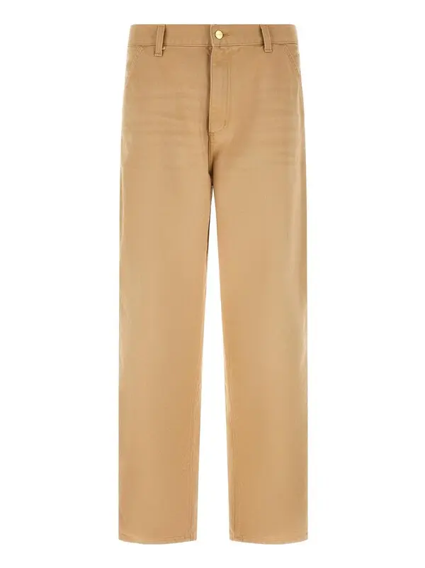 Carhartt Work In Progress Single Knee Cotton Canvas Trousers - Brown