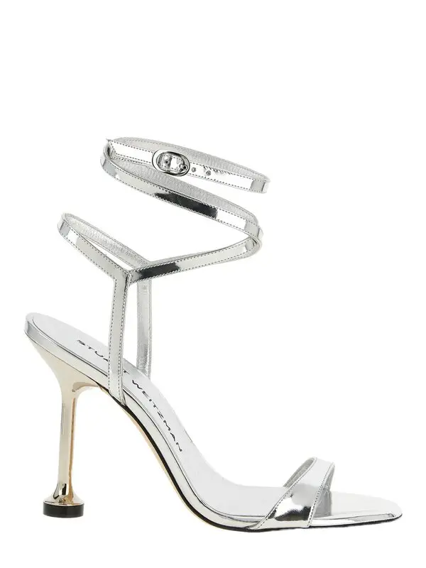 STUART WEITZMAN Nudistini Wrap Sandals - Silver