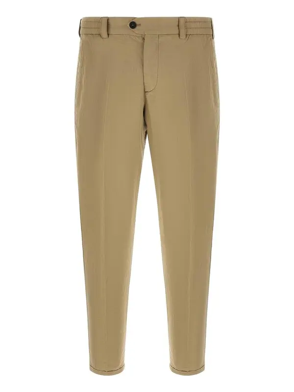 PT TORINO The Rebel Cotton And Linen Blend Trousers - Beige