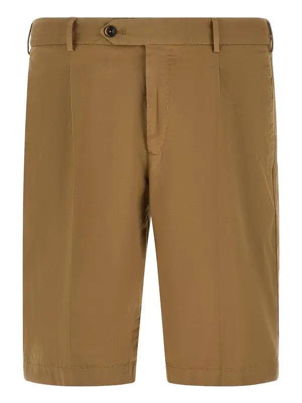 PT TORINO Stretch Cotton Bermuda Shorts - Beige