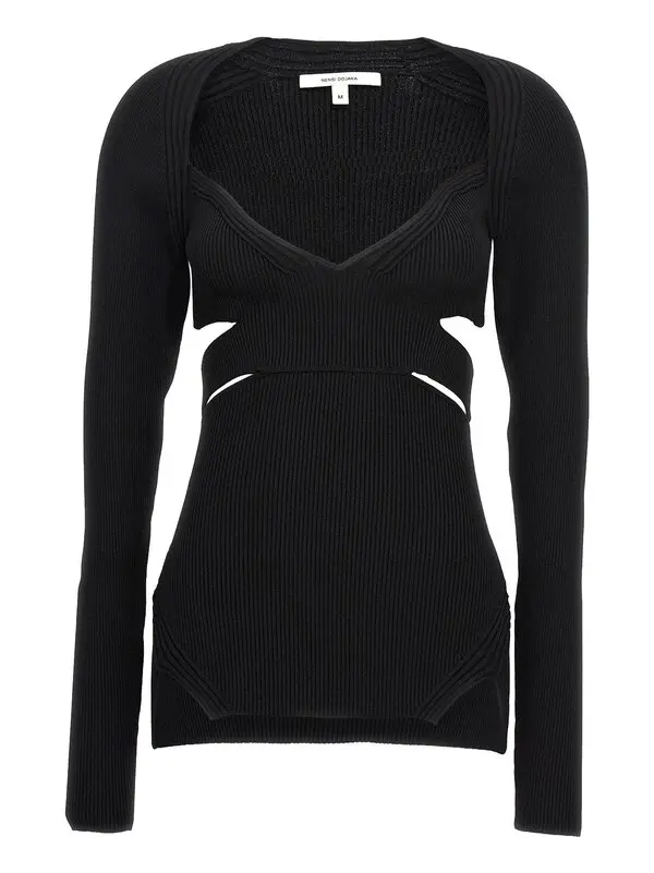 NENSI DOJAKA Cut-out Sweater - Black