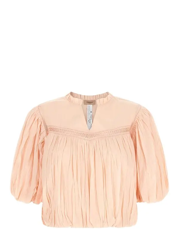 Twin-set Curled Blouse - Pink