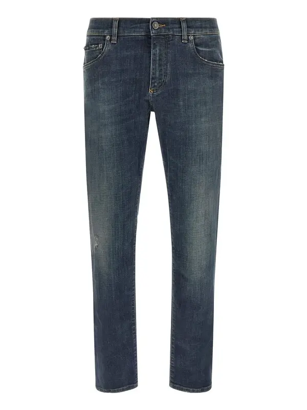 Dolce & Gabbana Distressed Denim Jeans - Blue