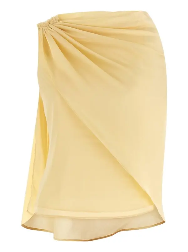 ROTATE BY BIRGER CHRISTENSEN Chiffon Cape Insert Top - Yellow