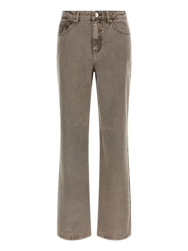 ROTATE BY BIRGER CHRISTENSEN Straight Leg Jeans - Brown