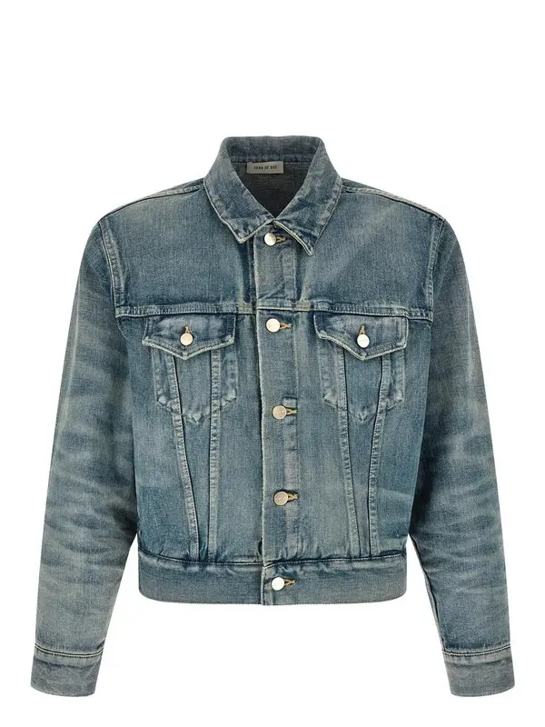 Fear Of God Classic Trucker Denim Jacket - Light Blue